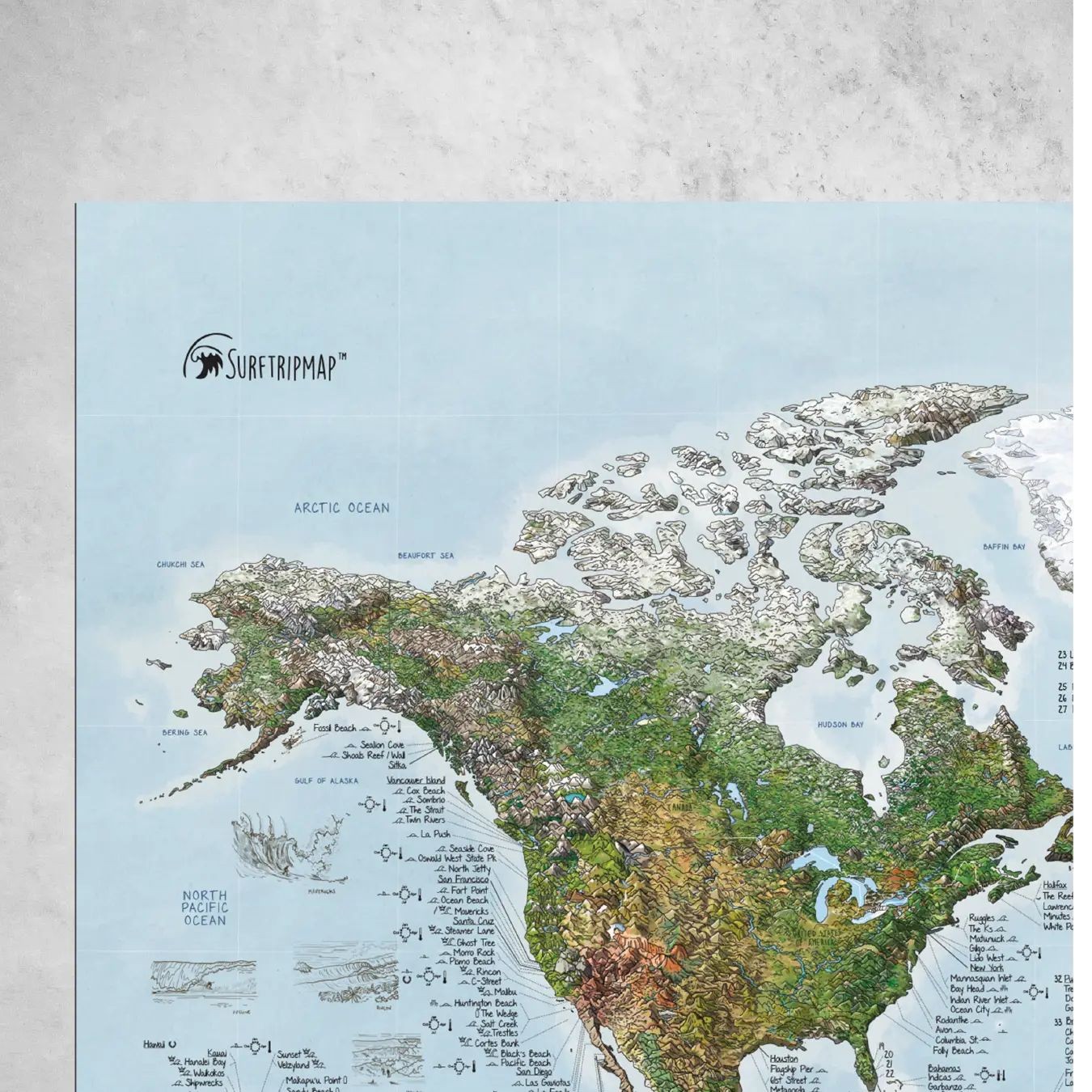 Surfing Map Awesome Maps – carte des spots de surf dans le monde ...