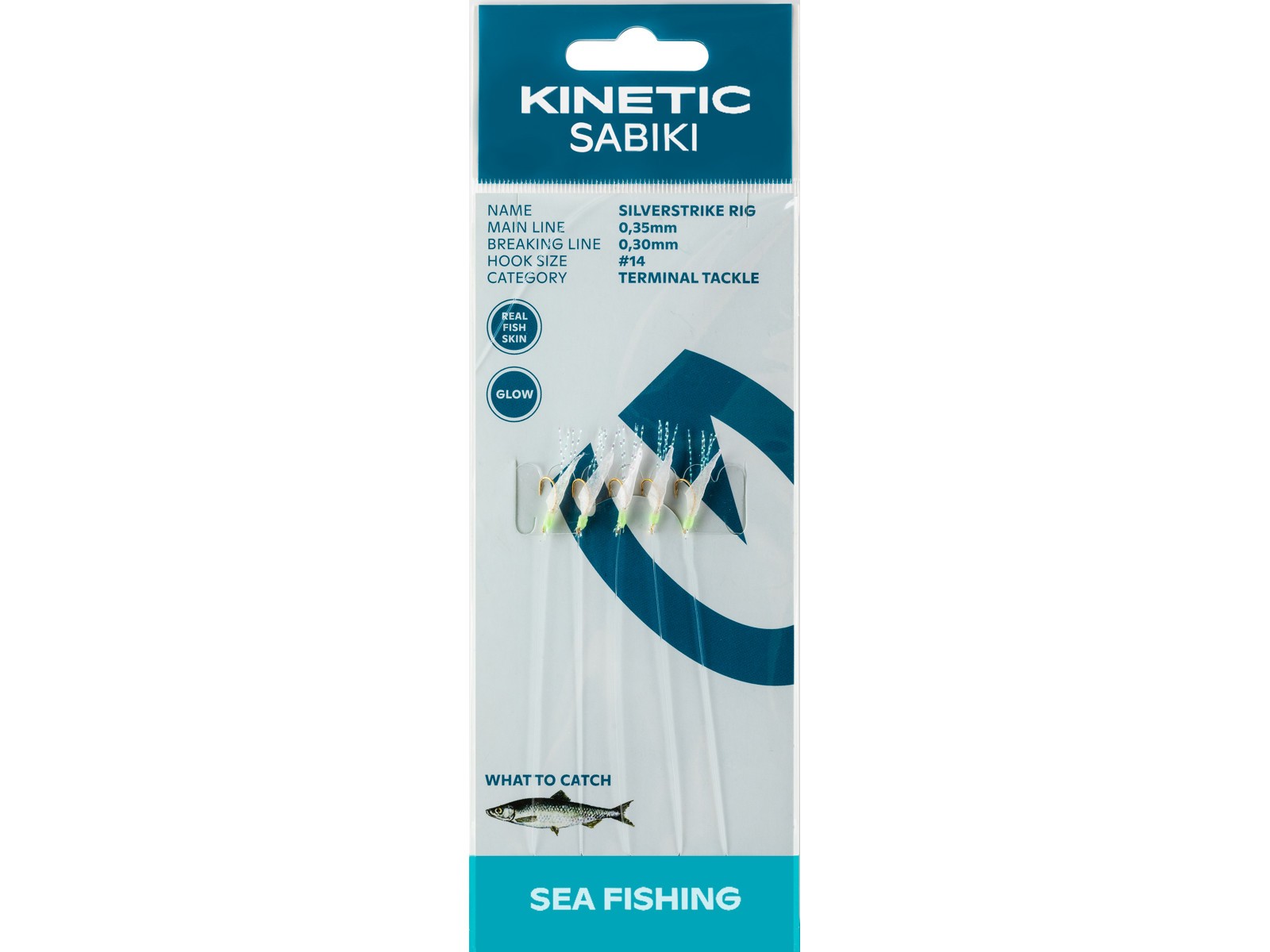 Mitraillette Kinetic Sabiki Silverstrike – Hameçons peau de poisson ...